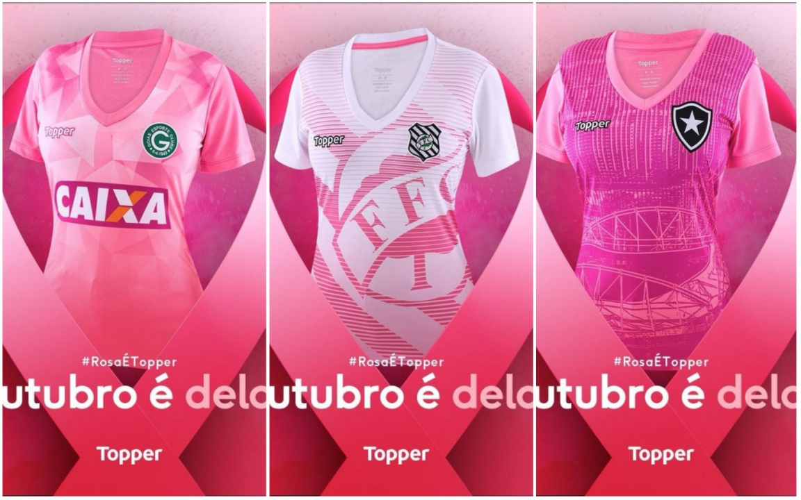 Em alusão ao Outubro Rosa, times brasileiros lançam camisas especiais ...