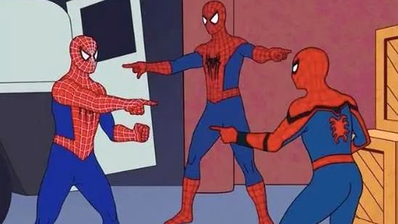 Tom Holland, Andrew Garfield e Tobey Maguire reproduzem famoso meme de ...