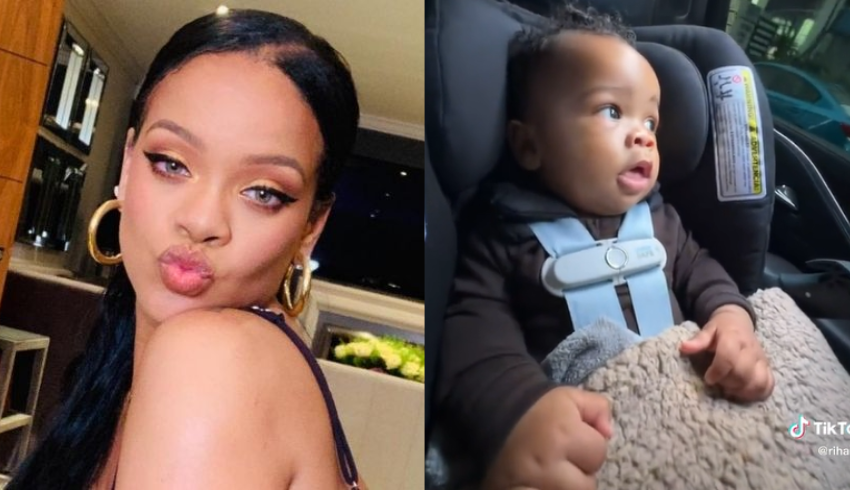 Rihanna surpreende fãs e mostra rosto do filho pela primeira vez ...