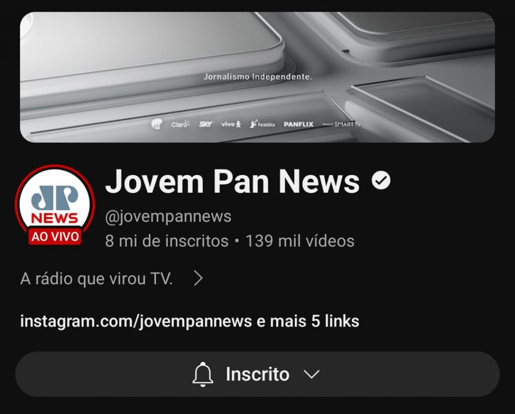 Jovem Pan News chega a 8 milhões de inscritos no Youtube | Jovem Pan